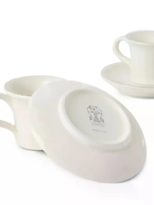 Brunello Cucinelli Ceramic Expresso-cup Set - White
