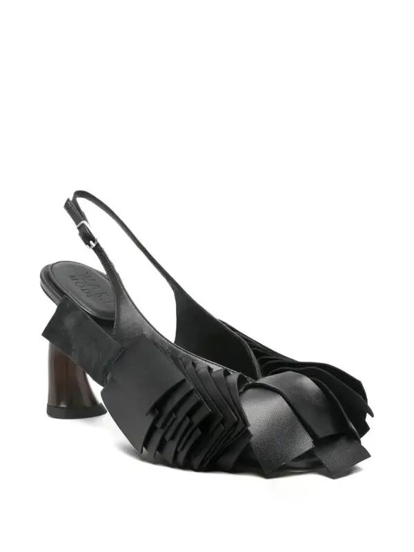 A.W.A.K.E. Mode 80mm Draped Slingback Pumps