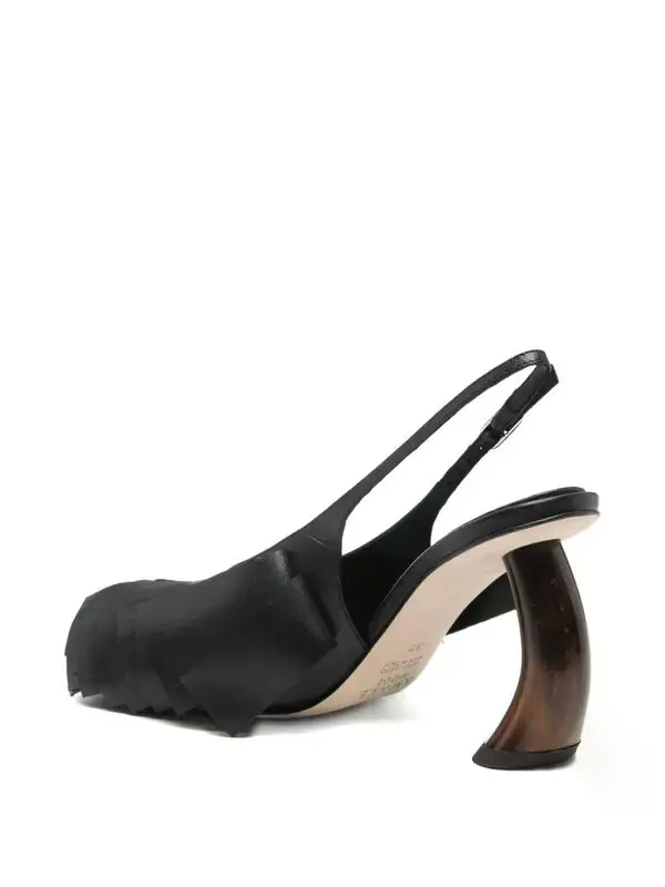 A.W.A.K.E. Mode 80mm Draped Slingback Pumps