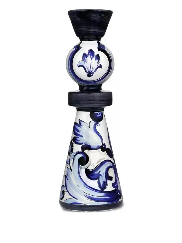 Dolce & Gabbana Large Floral-print Candle Holder - Blue