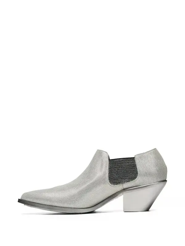 Junya Watanabe Metallic-effect Pointed-toe Chelsea Boots