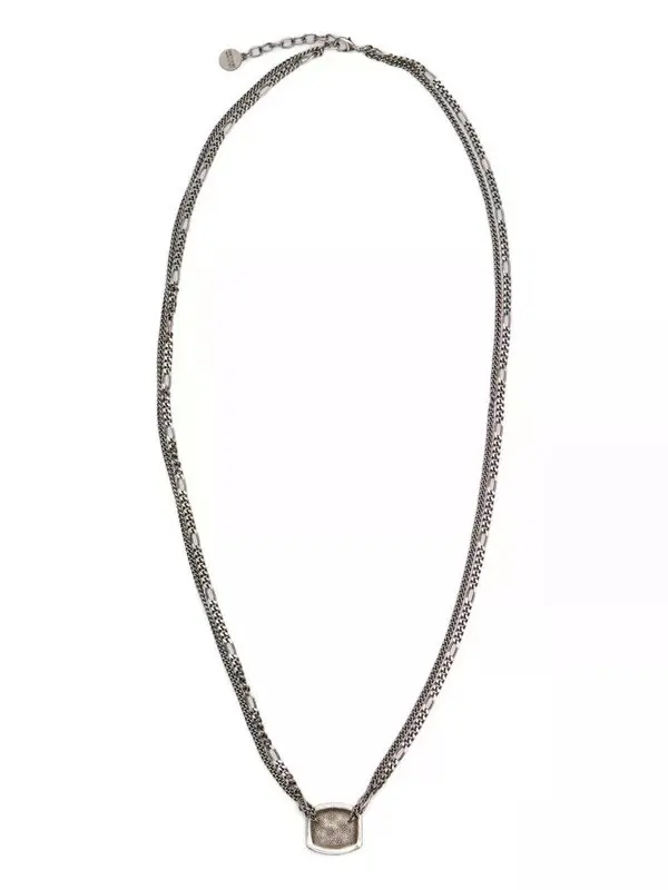 Roberto Cavalli Monogram Double-chain Necklace