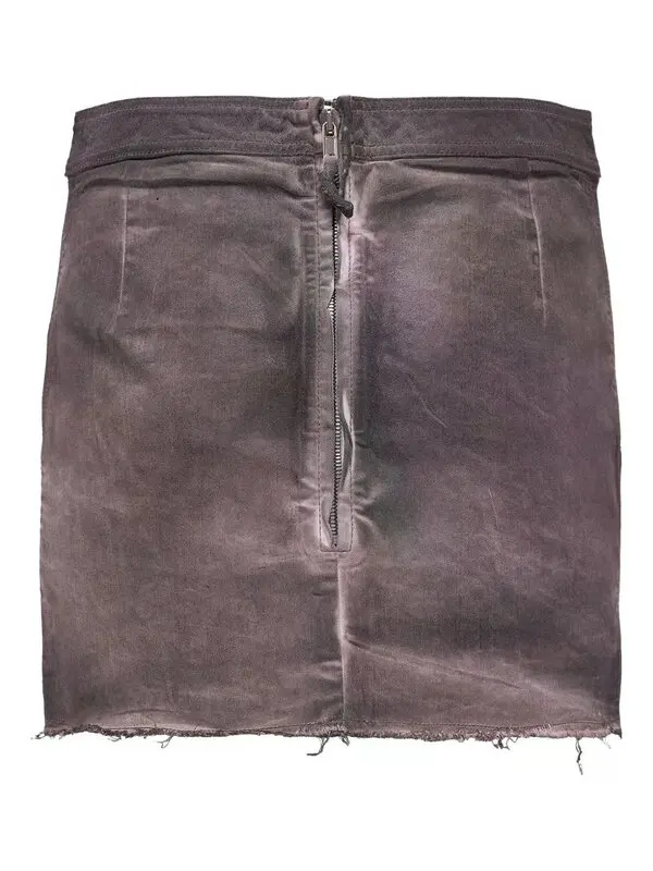 Rick Owens Frayed-hem Mini Skirt