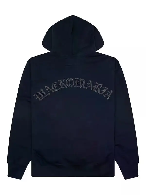 WACKO MARIA Logo-print Full-zip Hoodie - Blue