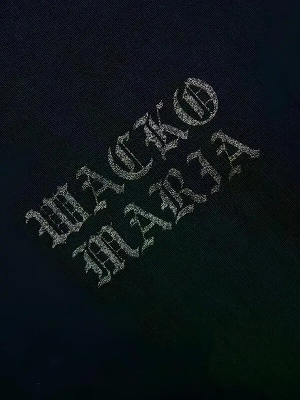 WACKO MARIA Logo-print Full-zip Hoodie - Blue