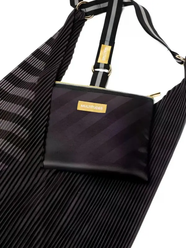 MULTITUDES BAGS Claudia Pleated Striped Tote