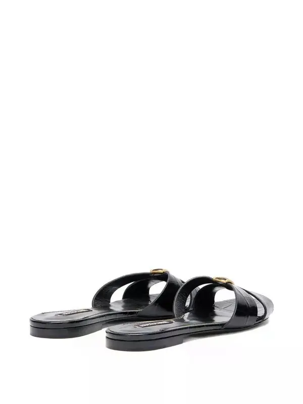 Roberto Cavalli Cross-strap Jewel-embellished Flat Sandals