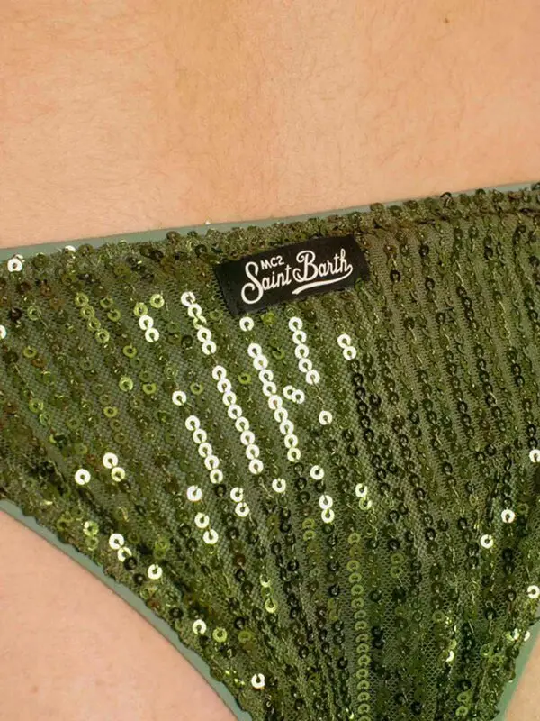 MC2 SAINT BARTH Sequined Tie-side Bikini Bottoms