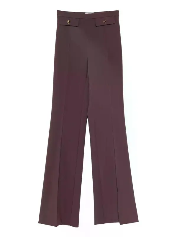 Elisabetta Franchi Button-detail Trousers - Brown