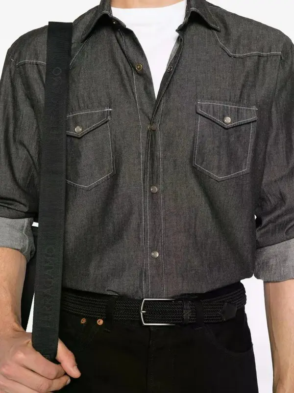 BARBA NAPOLI Cotton Pocketed Shirt