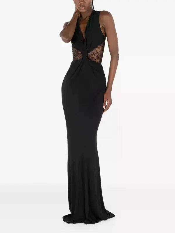 Roberto Cavalli Lace-insert Gown