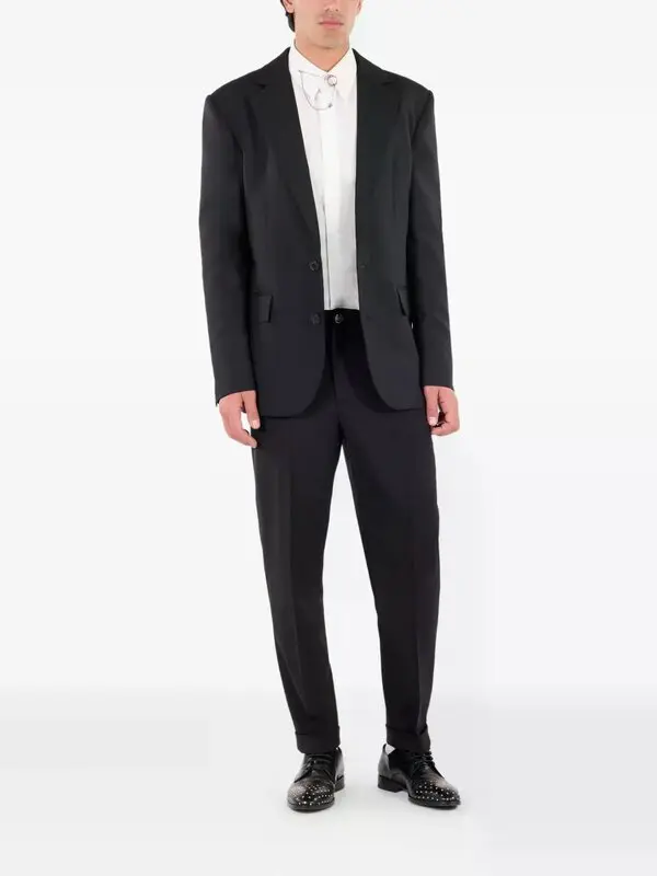 Roberto Cavalli Leopard-print Lining Wool Blazer