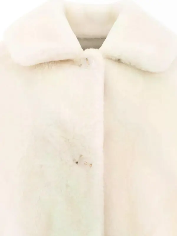 B&W Reversible Shearling Coat - Neutrals