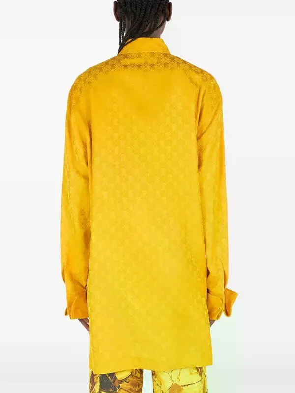 Roberto Cavalli Monogram Snake-embossed Shirt