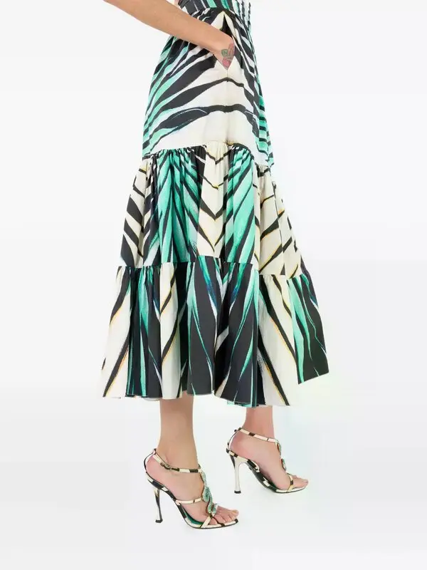 Roberto Cavalli Printed Tiered Skirt