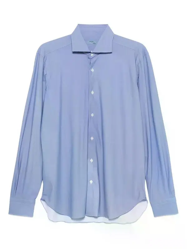 BARBA NAPOLI Long Sleeve Shirt - Blue