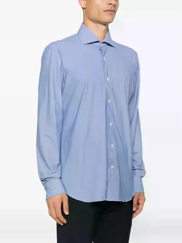 BARBA NAPOLI Long Sleeve Shirt - Blue