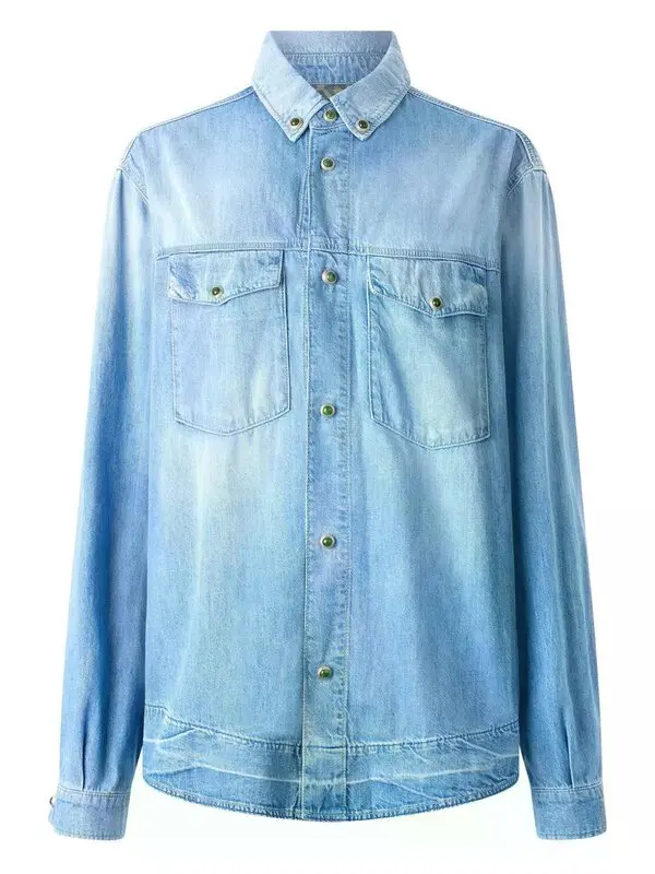 Roberto Cavalli Stud-button Denim Shirt