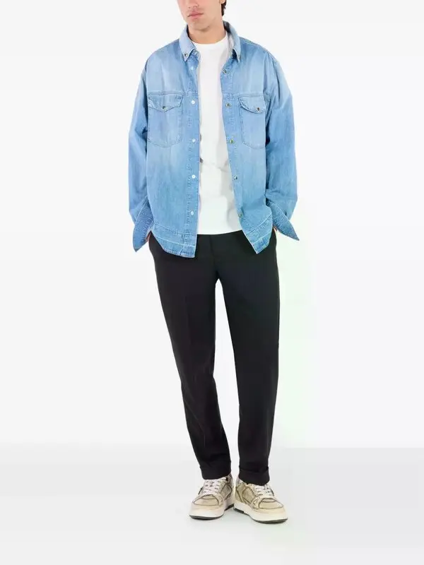 Roberto Cavalli Stud-button Denim Shirt