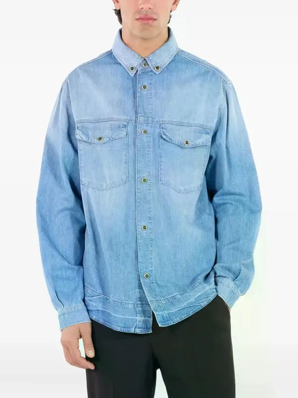Roberto Cavalli Stud-button Denim Shirt