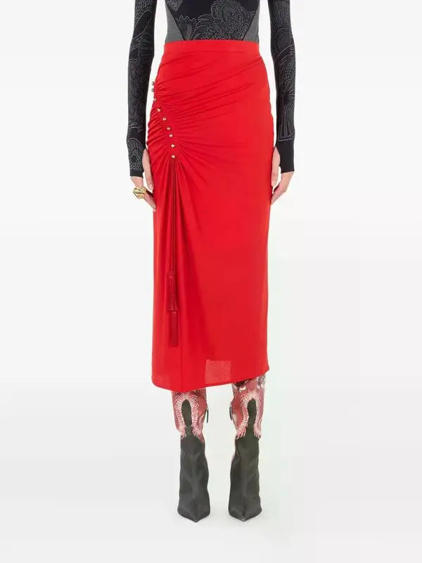Roberto Cavalli Gathered High-rise Skirt