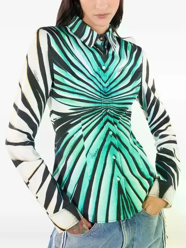 Roberto Cavalli Printed Button-up Shirt