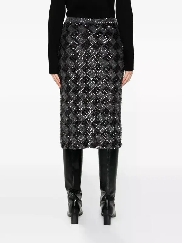 P.a.r.o.s.h Geometric-pattern Sequin-embellished Skirt