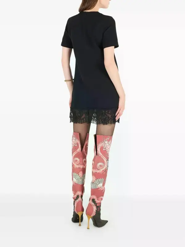 Roberto Cavalli Lace-hem Mini Dress