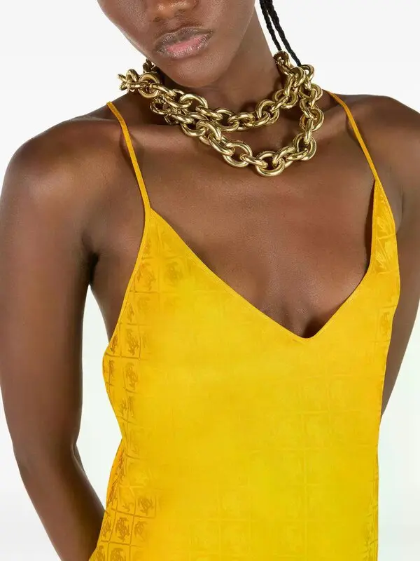 Roberto Cavalli Snake Monogram Dress