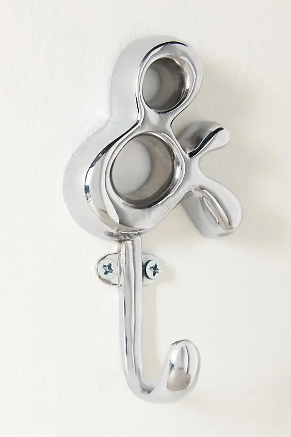Anthropologie Bubble Ampersand Symbol Hook - Chrome