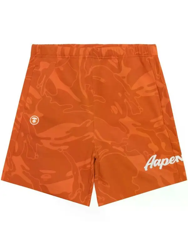 AAPE BY *A BATHING APE Cotton-blend Shorts - Orange