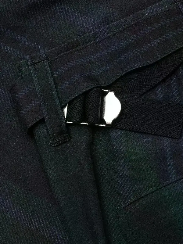 Sacai Plaid Buckled Trousers