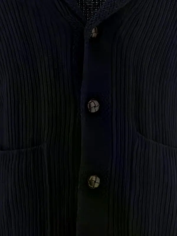 RAKKI Shawl-collar Ribbed Cardigan