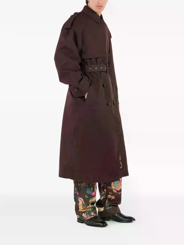 Roberto Cavalli Double-breasted Shearling-lined Trench Coat