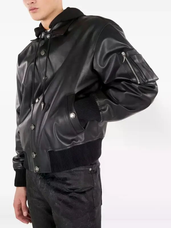 Roberto Cavalli Leather Bomber Jacket