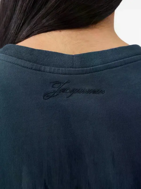 Jacquemus Embroidered Cotton T-shirt - Blue