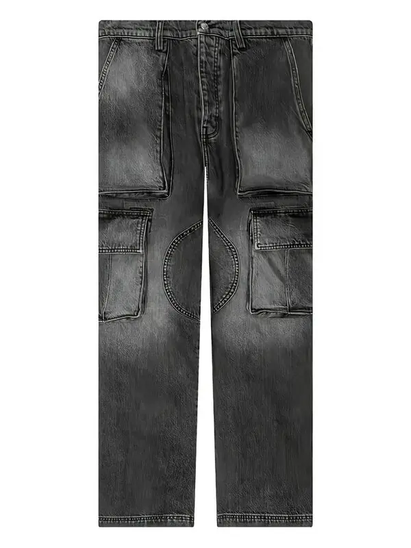 NAHMIAS Logo-patch Cargo Jeans - Black
