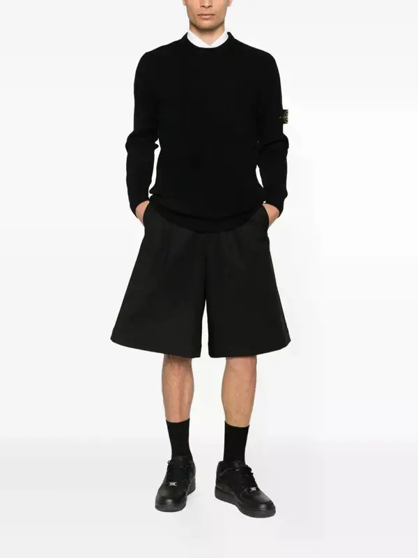 Stone Island Ribbed-knit Logo-patch Sweater