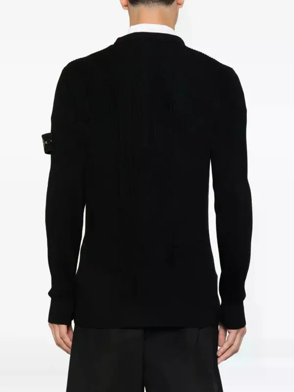 Stone Island Ribbed-knit Logo-patch Sweater