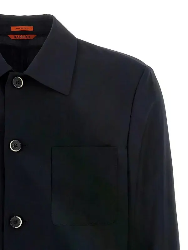 Barena Venezia Button-cuffed Wool Overshirt - Blue