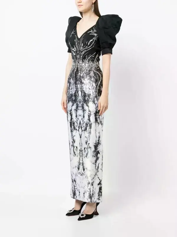 SAIID KOBEISY Sequin-embellished Gown