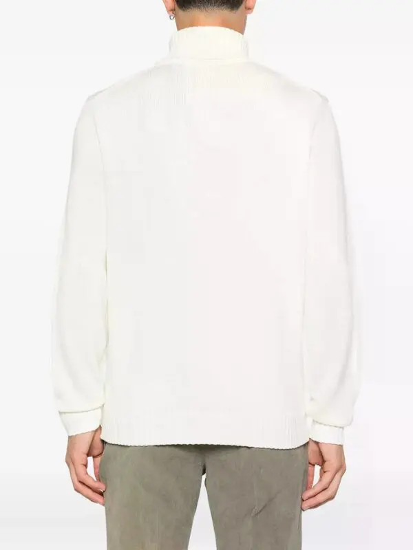 ZANONE Turtleneck Wool Sweater - White