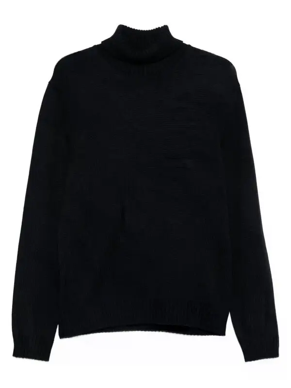 ZANONE Turtleneck Wool Sweater - Blue