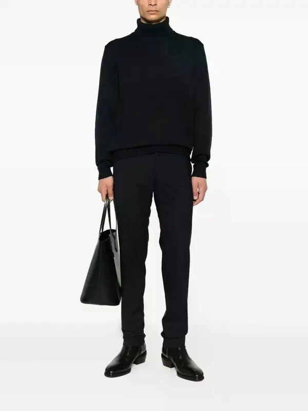 ZANONE Turtleneck Wool Sweater - Blue