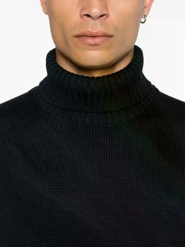 ZANONE Turtleneck Wool Sweater - Blue