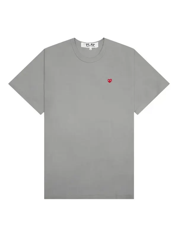 Play Comme Des Garcon Heart-patch T-shirt - Grey