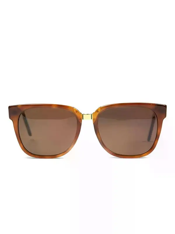 RETROSUPERFUTURE Leopard-print Sunglasses With Gold-tone Detail - Brown