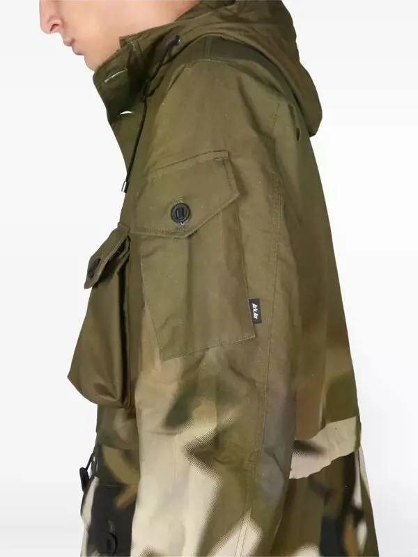 ARKAIR Camouflage-print Flap-pocket Raincoat