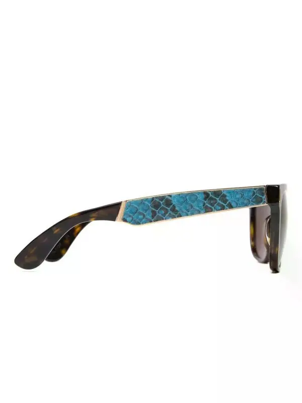 RETROSUPERFUTURE Snakeskin-detail Square Sunglasses