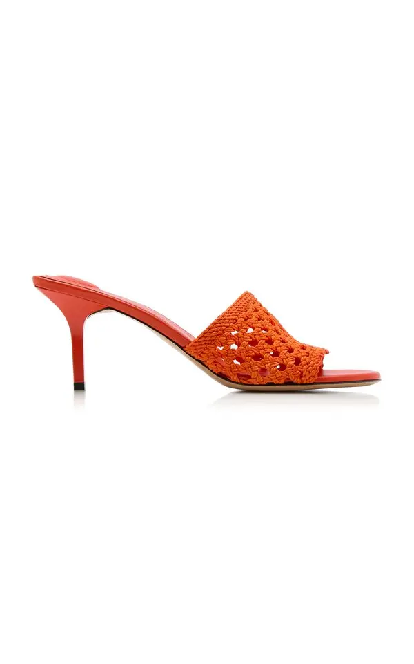 Jacquemus The Cubisto Leather Mules - Orange
